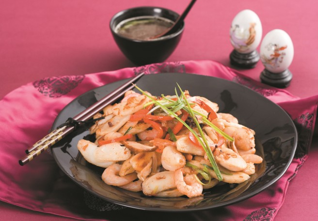 Stir-Fried Rice Cake with Seafood | Asian Inspirations