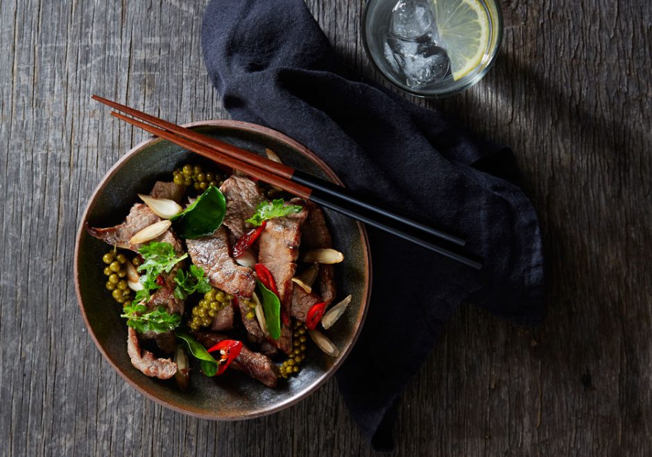 Stir Fried Beef in Fresh Chili, Baby Rhizome and Young Peppercorn (Pad ...