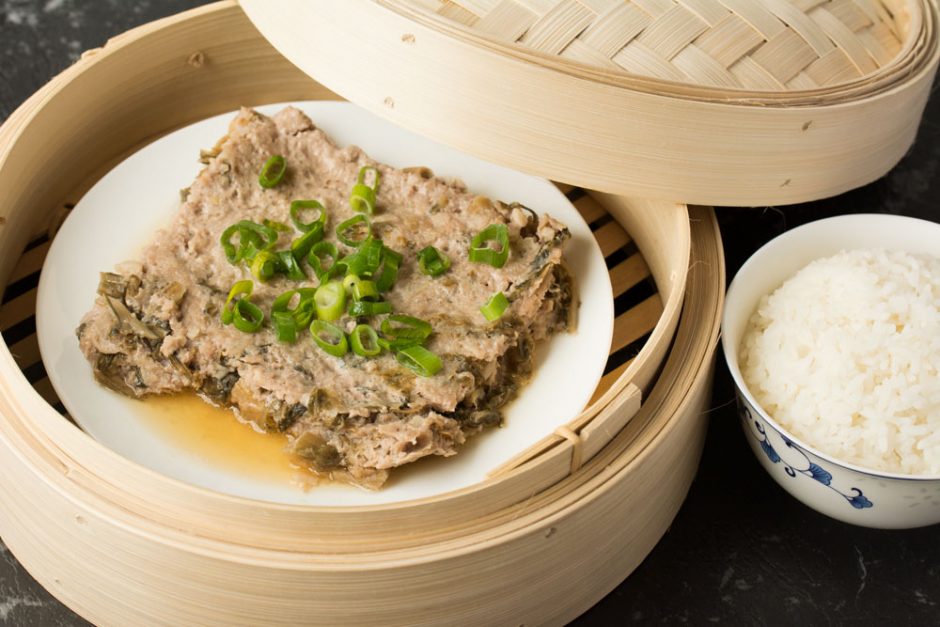 Steamed Minced Pork with Preserved Mustard Greens | Asian Inspirations