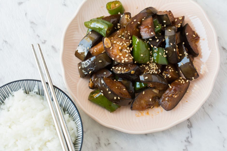 Korean Stir Fried Eggplants (Gaji Bokkeum) | Asian Inspirations