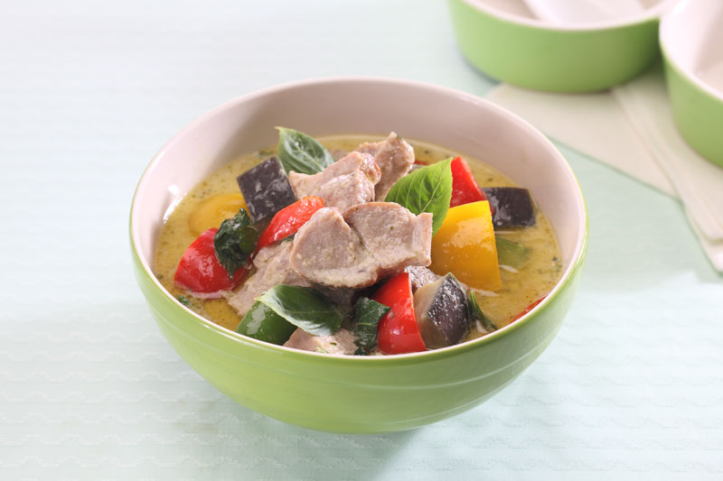 Green Curry With Roast Pork (Gaeng Keow Wan Mu Yang) | Asian Inspirations