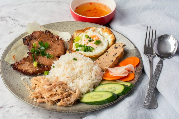 Vietnamese Broken Rice with Grilled Pork (Com Tam) | Asian Inspirations