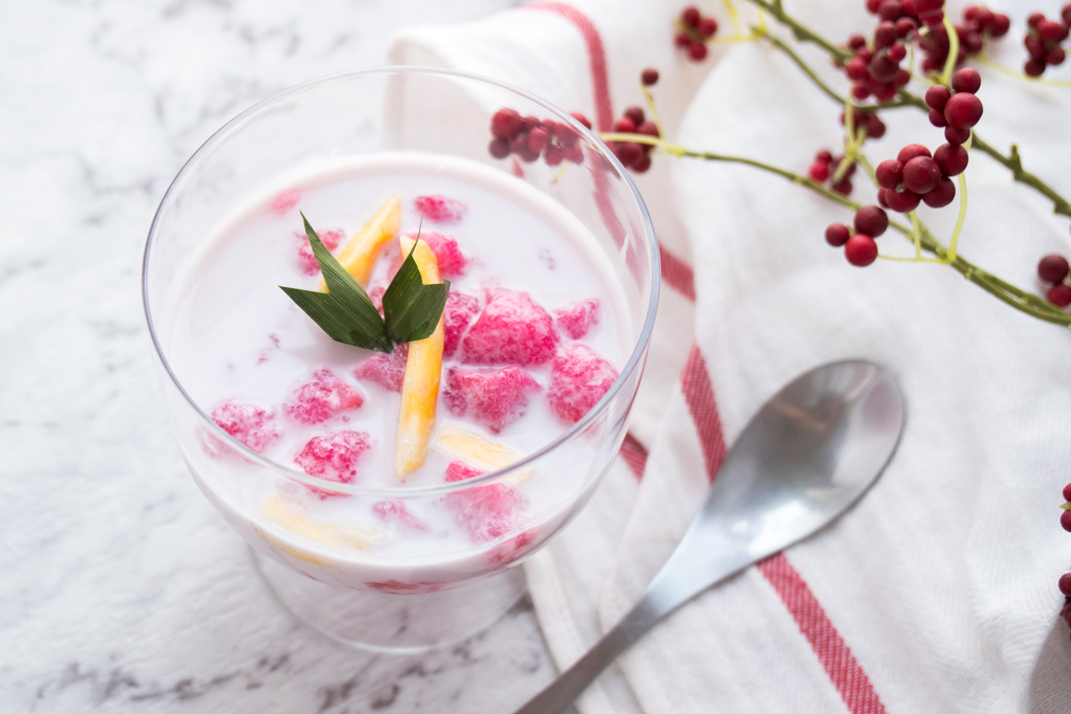 Red Rubies in Coconut Milk (Thab Thim Grob) | Asian Inspirations