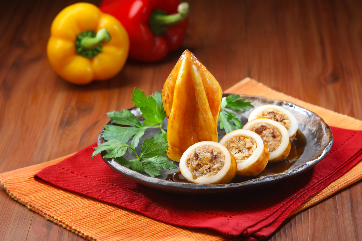 Stuffed Squid with Lemongrass Pork and Vermicelli | Asian Inspirations