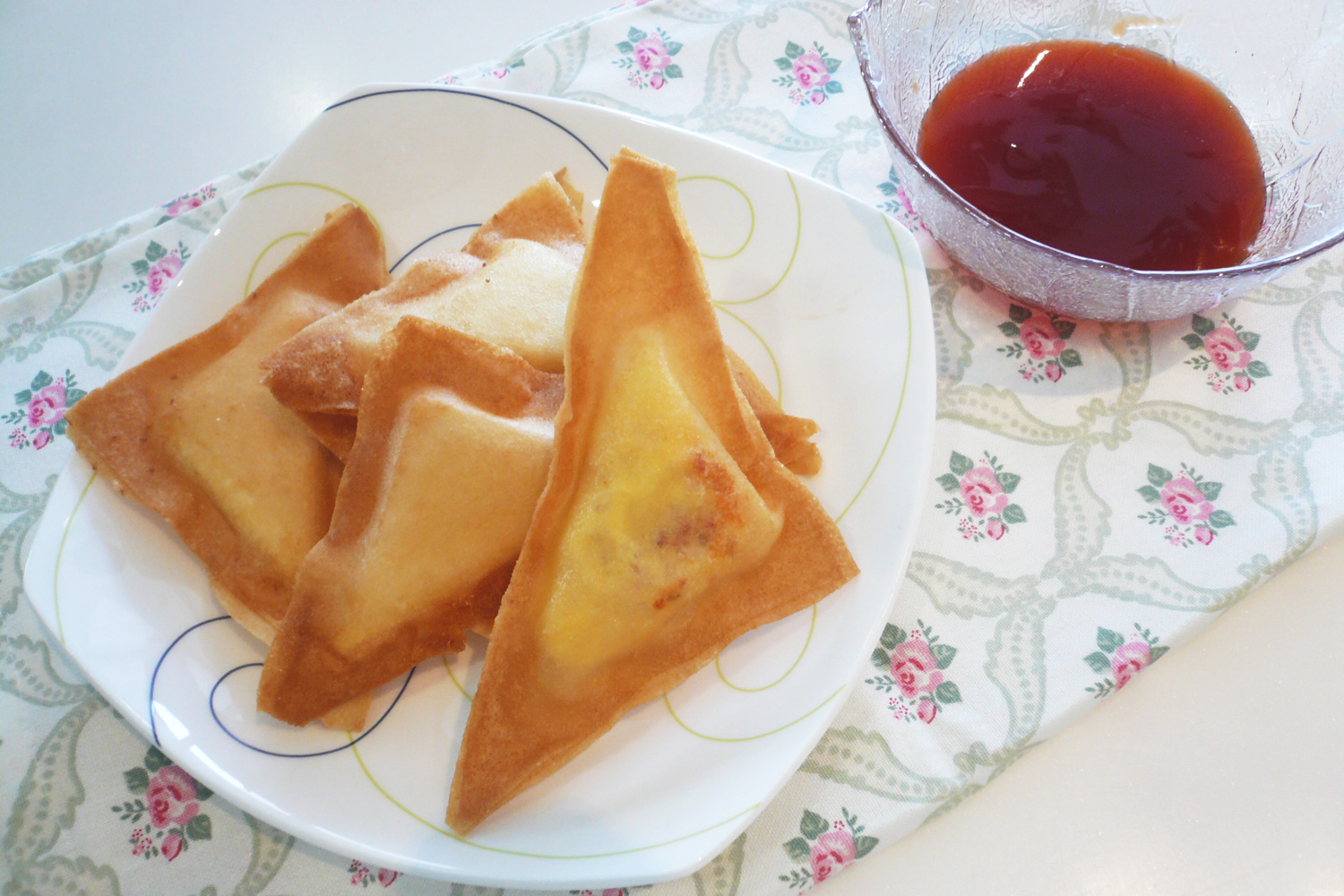 Chilli Garlic Cheese Triangles | Asian Inspirations