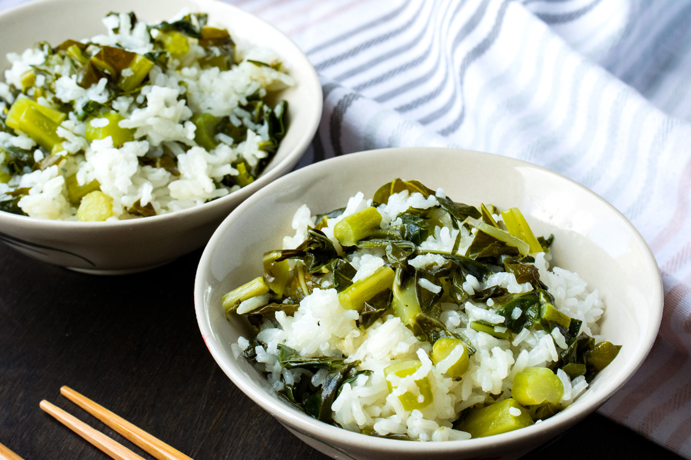 Rice with Chinese Broccolli | Asian Inspirations