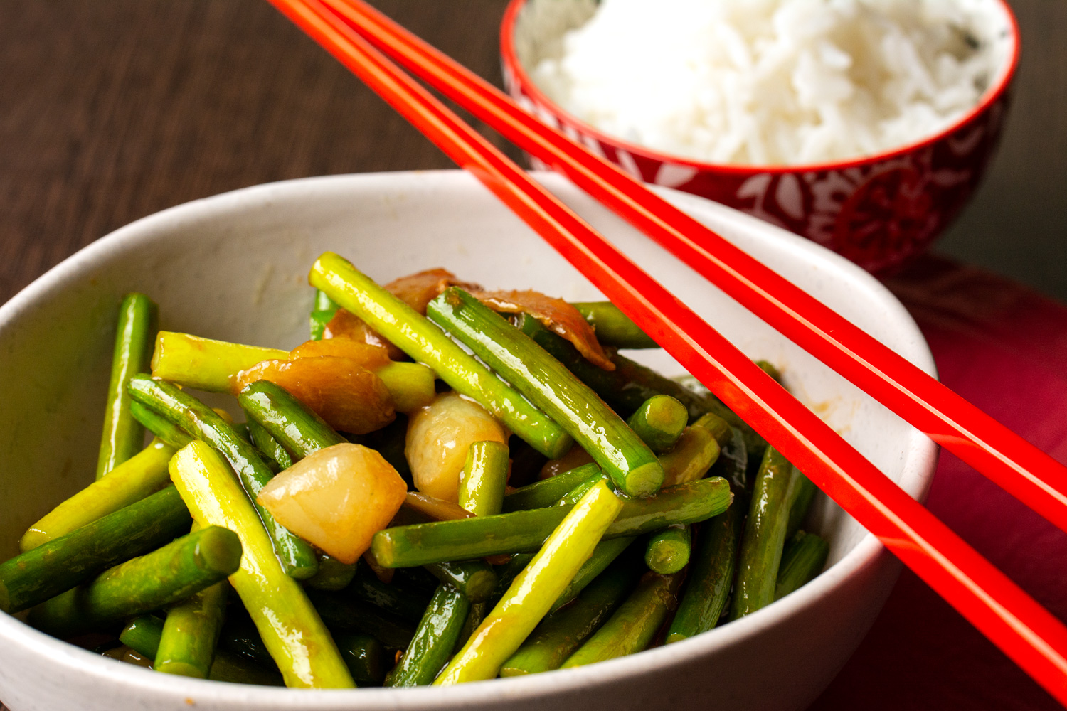 XO Scallops with Garlic Shoots | Asian Inspirations