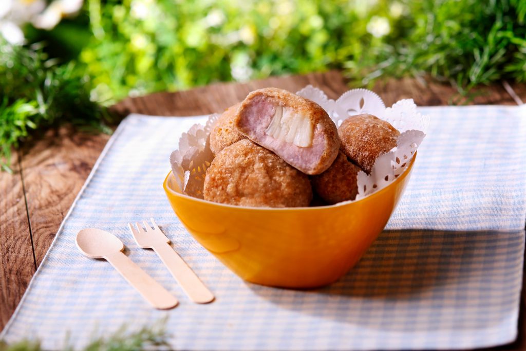 Deep Fried Taro Cakes with Scallops | Asian Inspirations