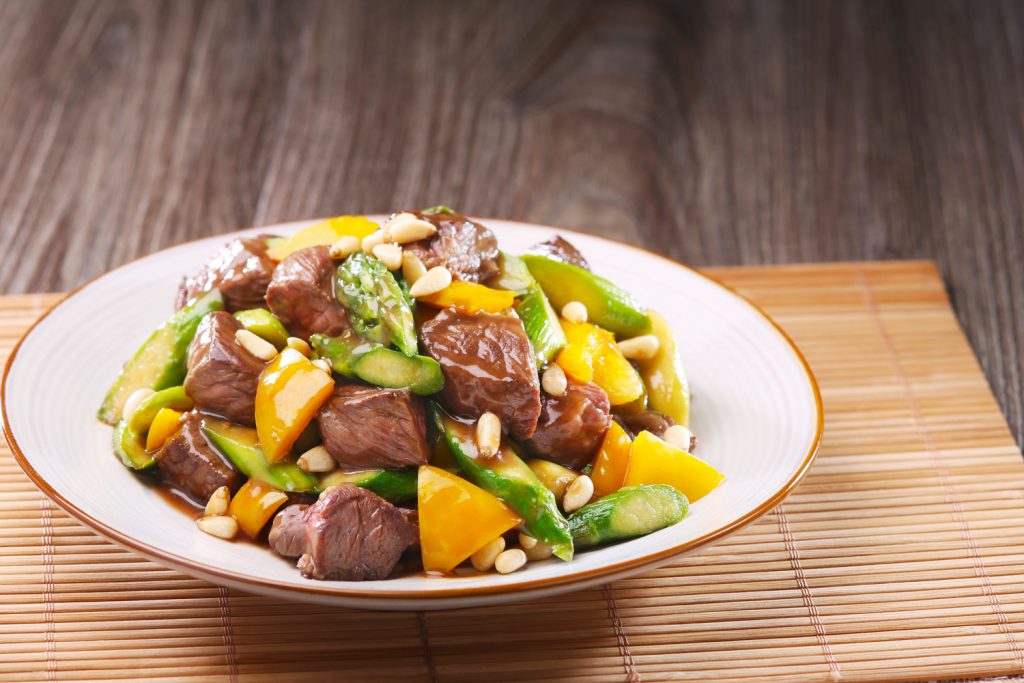 Stir Fried Beef with Pine Nuts and Oyster Sauce | Asian Inspirations