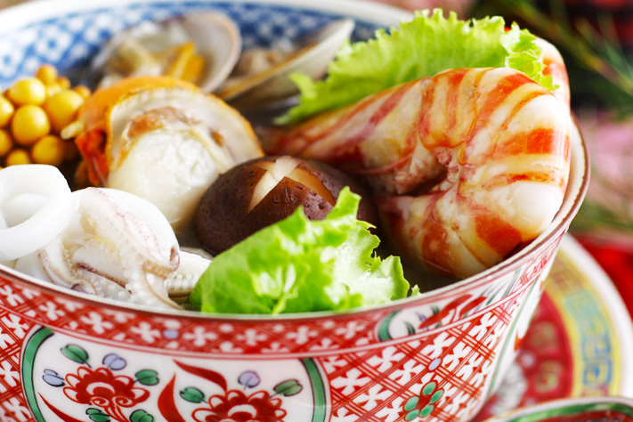 Assorted Seafood Hot Pot with Fine Shrimp Sauce | Asian Inspirations