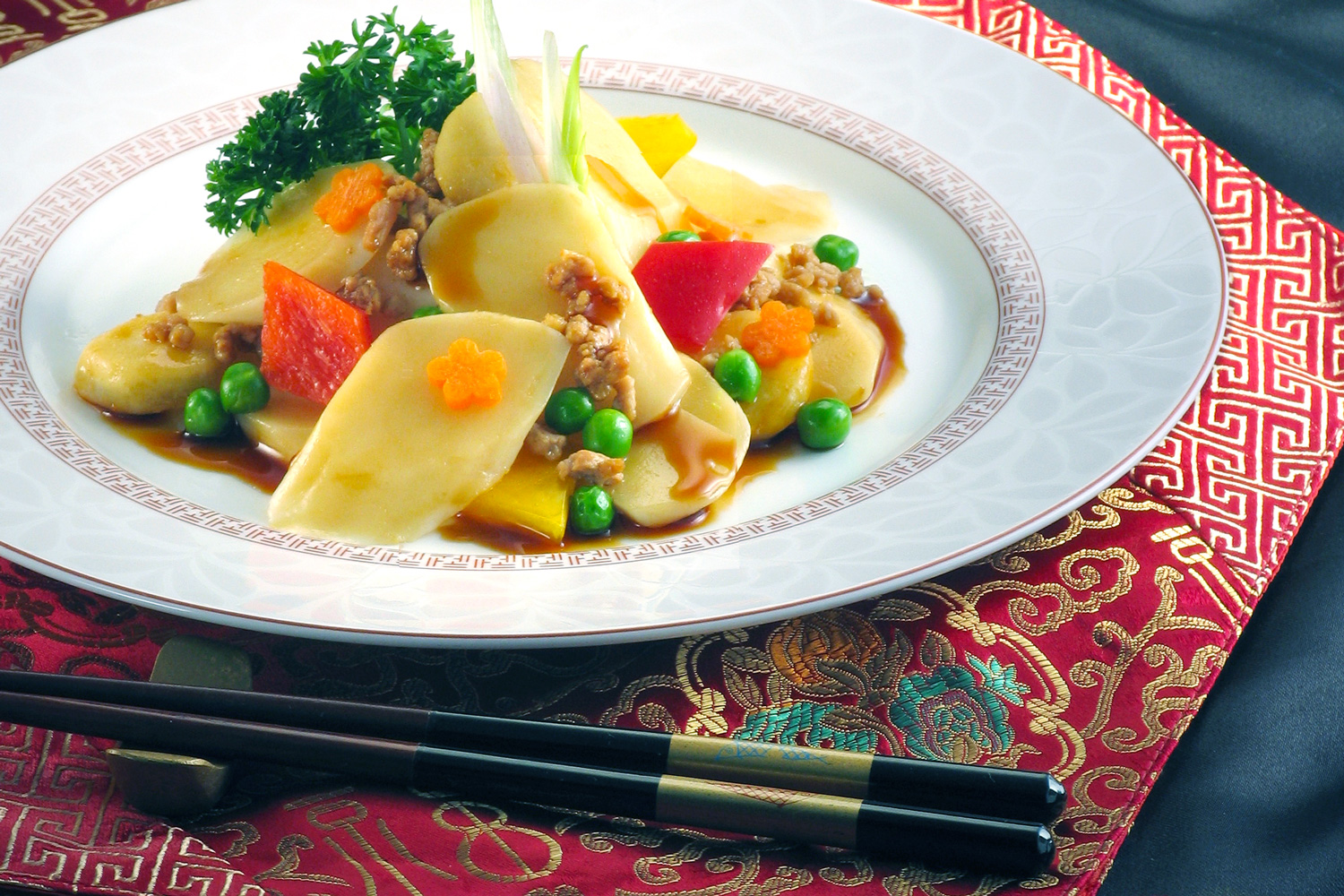 Stir Fried Rice Cakes with Chicken Marinade | Asian Inspirations