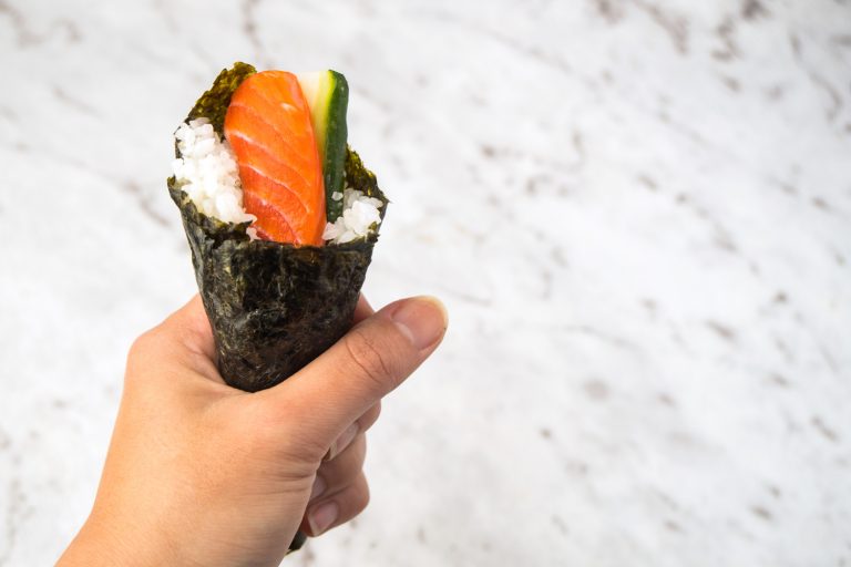 Salmon Sushi Cones (Temaki) | Asian Inspirations