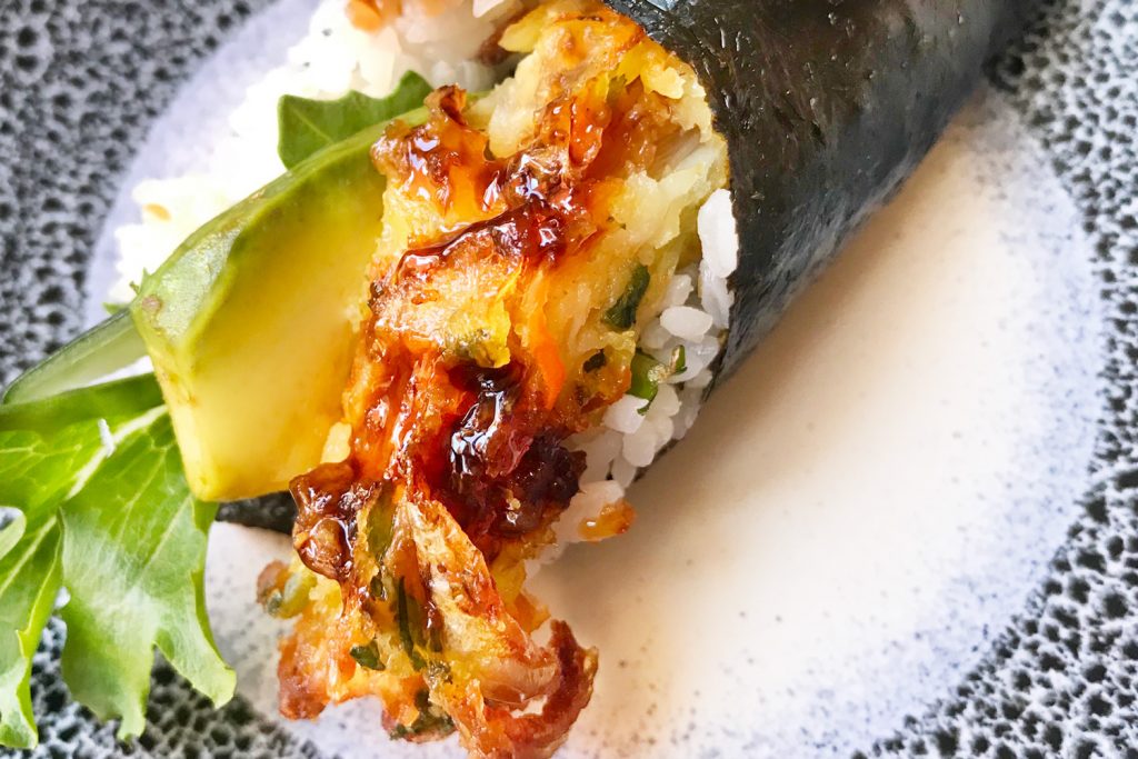 Vegetarian Fritter Hand Roll | Asian Inspirations
