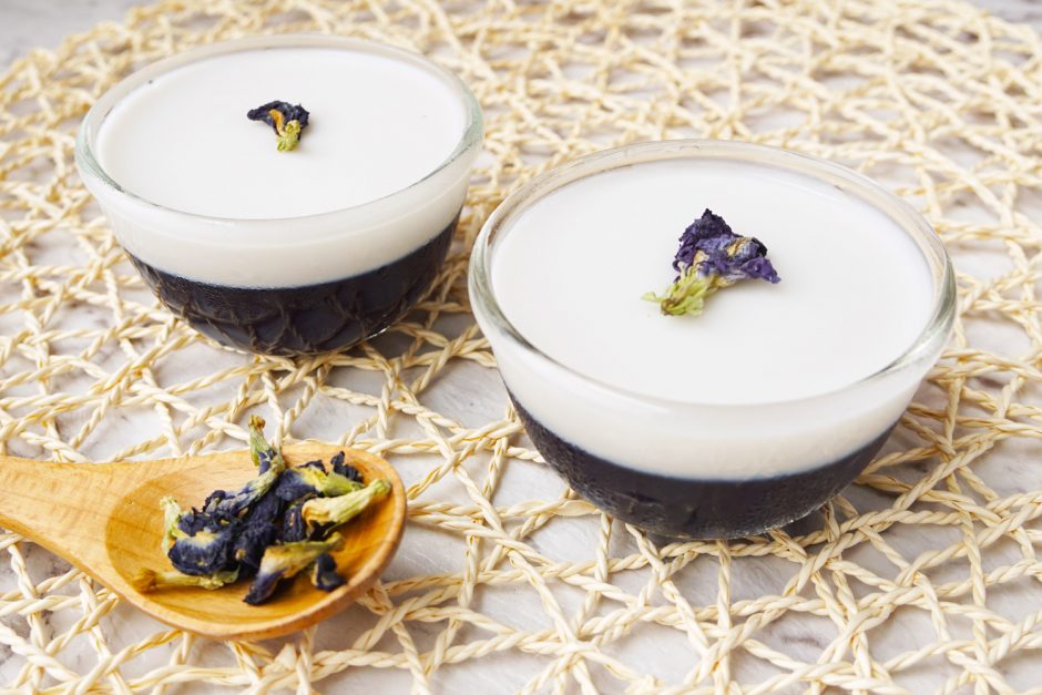 Thai Style Butterfly Pea and Coconut Jelly | Asian Inspirations