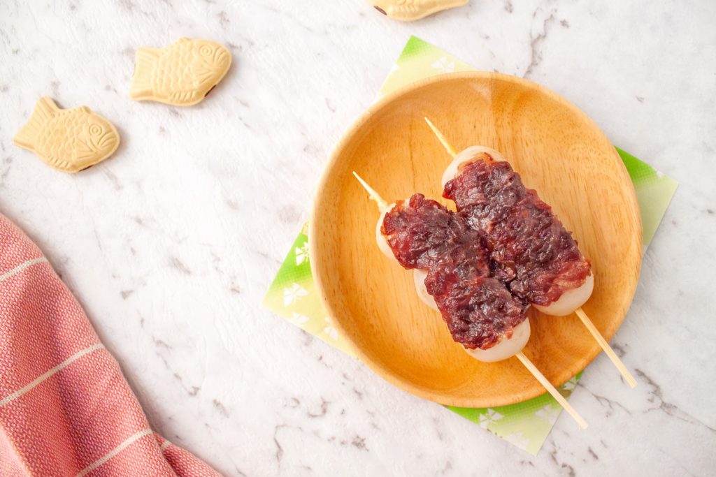 Japanese Dumplings with Red Bean Paste (Anko Dango) | Asian Inspirations