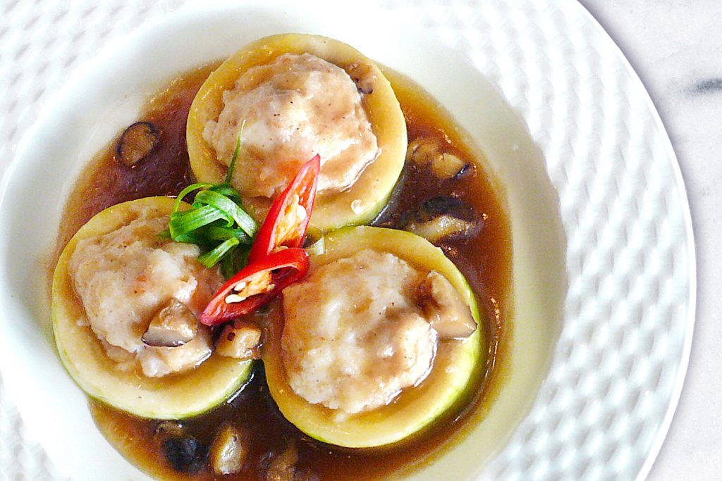 Stuffed Hairy Gourd in Oyster Sauce | Asian Inspirations
