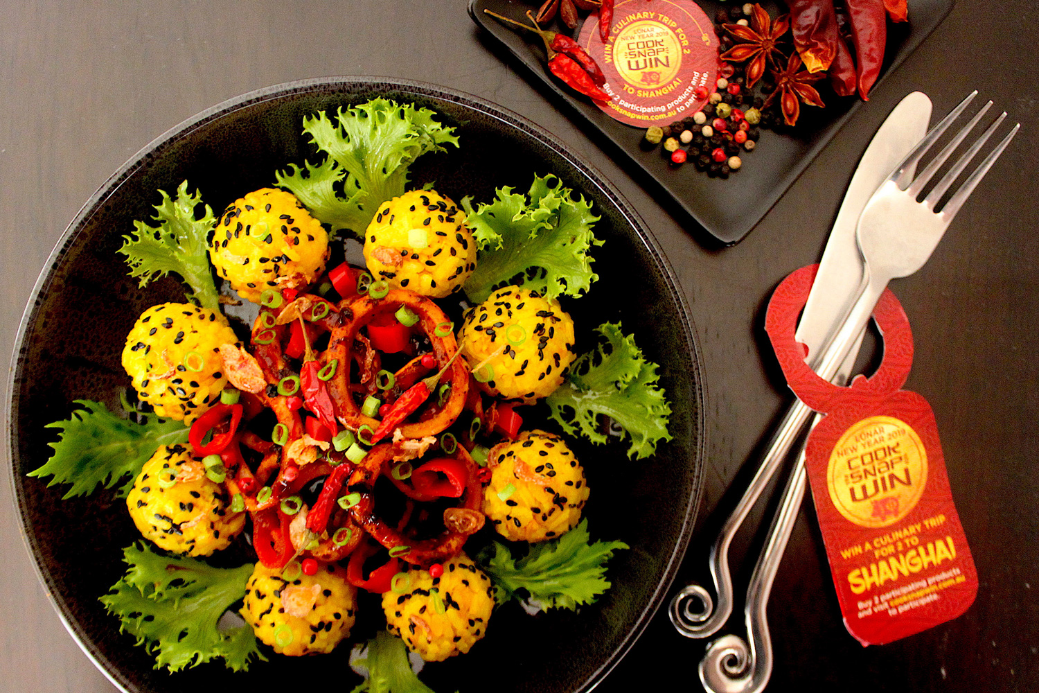 Dao Ming Squid in Sichuan Adobo Sauce with Ginger & Coconut Rice Balls ...