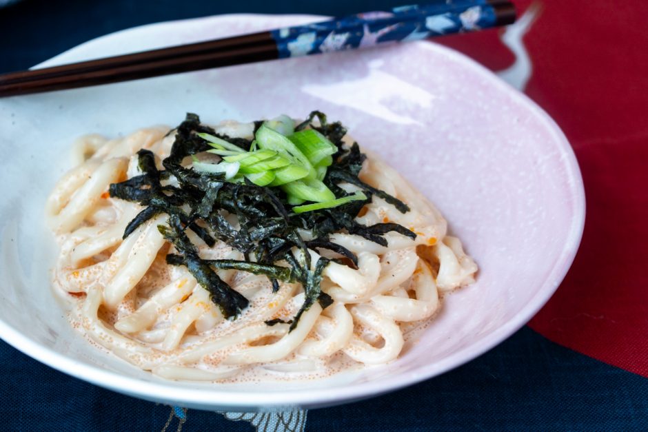 Spicy Fish Roe Udon (Mentaiko Udon) | Asian Inspirations