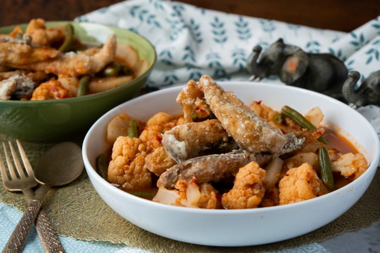Thai Sour Curry with Deep Fried Barramundi (Gang Som Pla Tord) | Asian ...