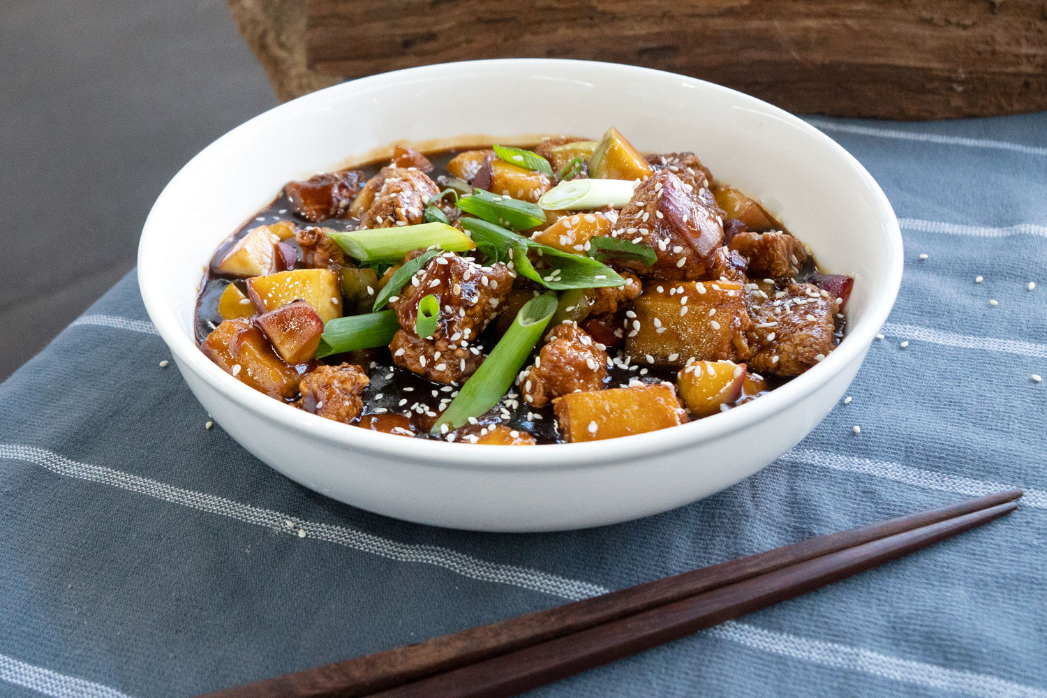 Cheeky Sweet Sour Pork (with stuffed Chinese donut) | Asian Inspirations