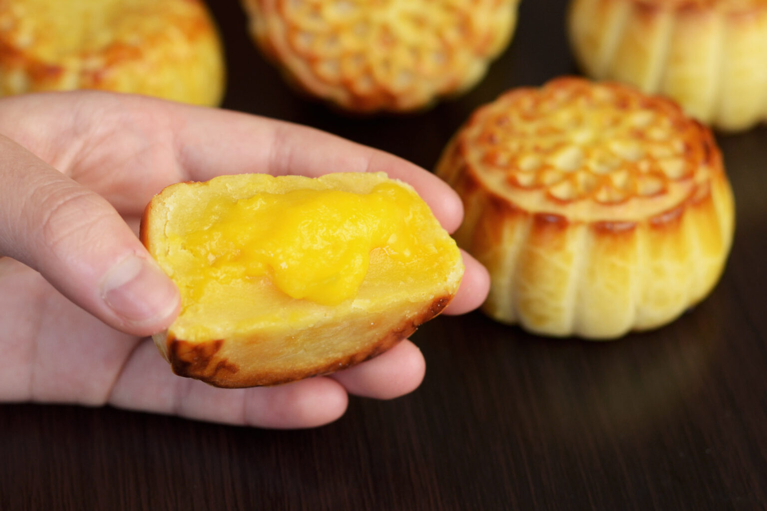 Molten Salted Egg Yolk Lava Mooncakes | Asian Inspirations
