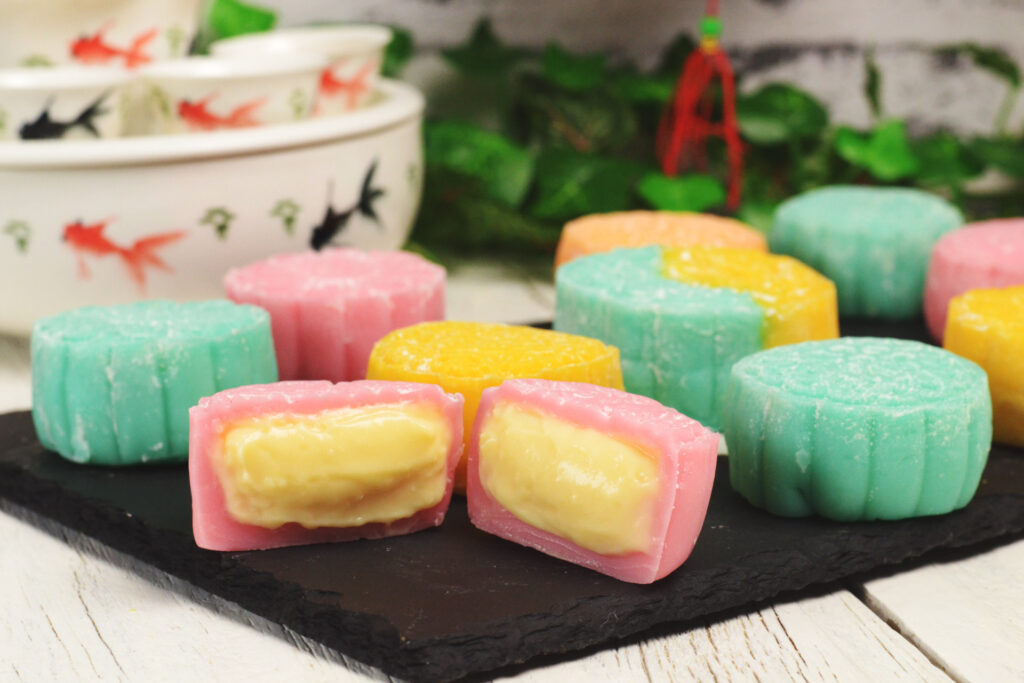 Creamy Custard Mochi Mooncakes | Asian Inspirations