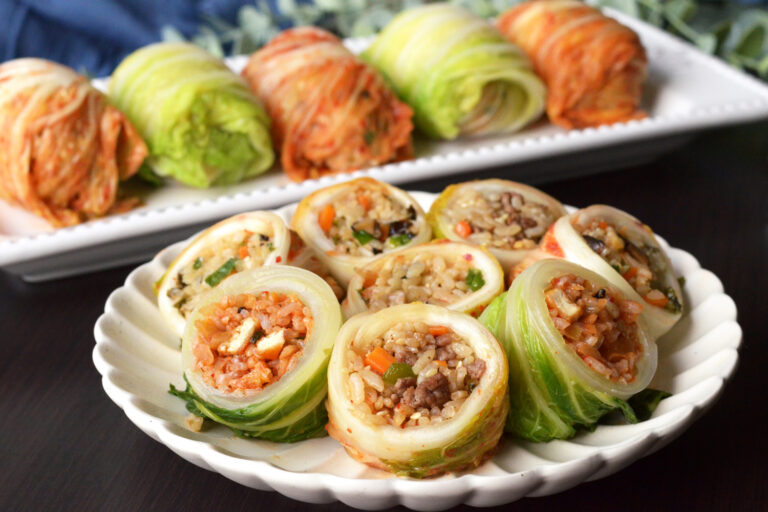Kimchi Rice Rolls (Kimchi Ssambap) | Asian Inspirations
