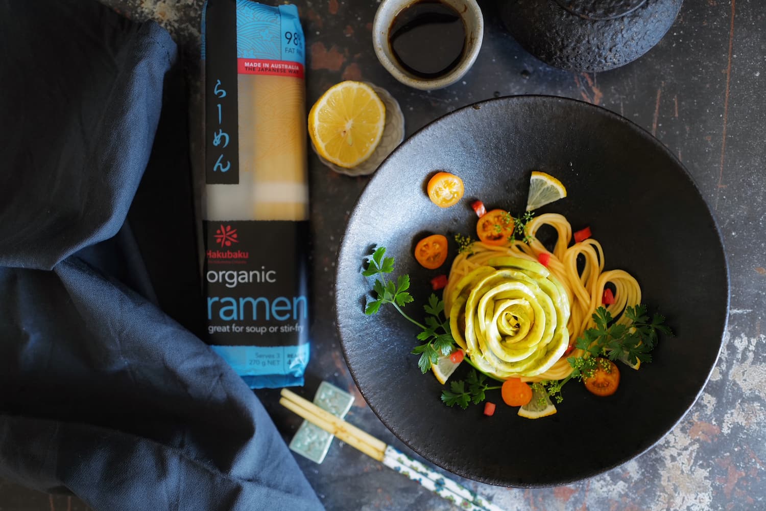 Avocado Lemon Ramen Salad | Asian Inspirations