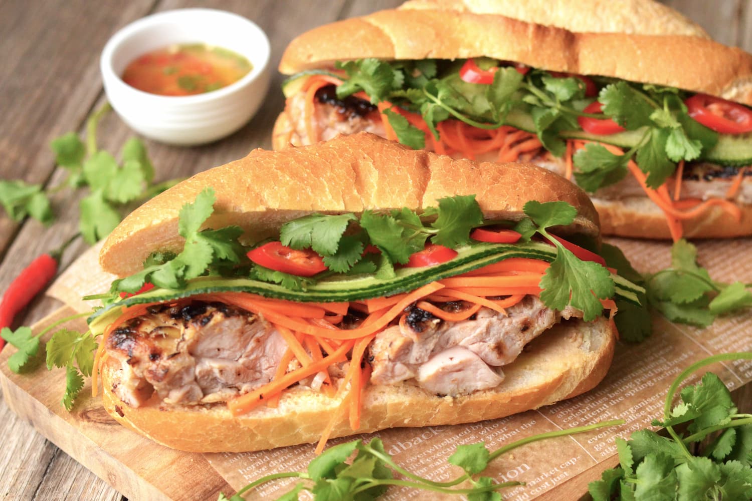 Vietnamese Lemongrass Chicken Banh Mi | Asian Inspirations
