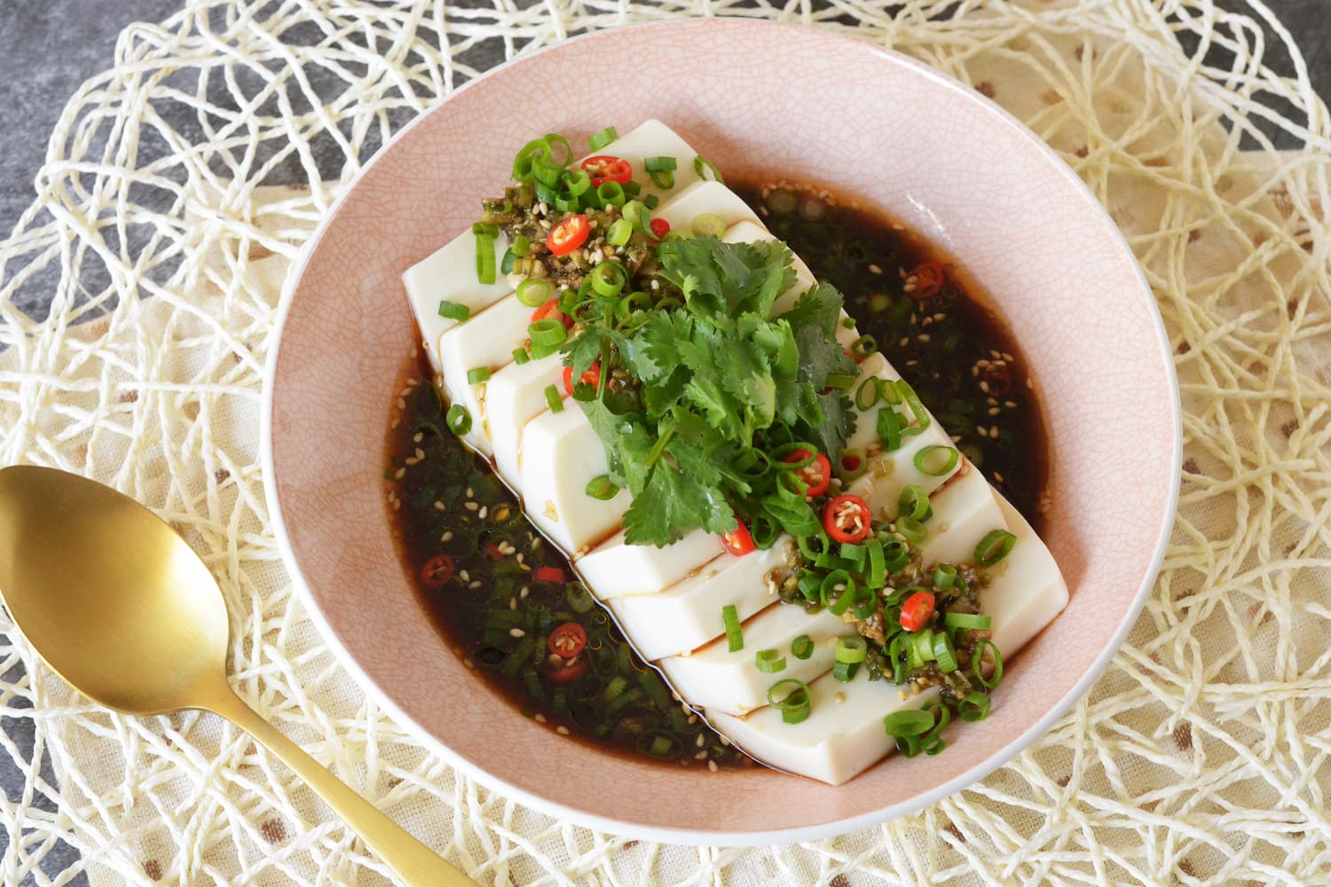 Cold Tofu Salad | Asian Inspirations