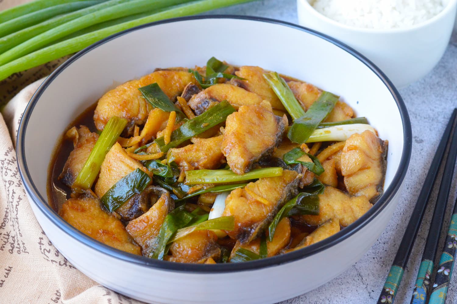 Spring Onion and Ginger Braised Fish | Asian Inspirations