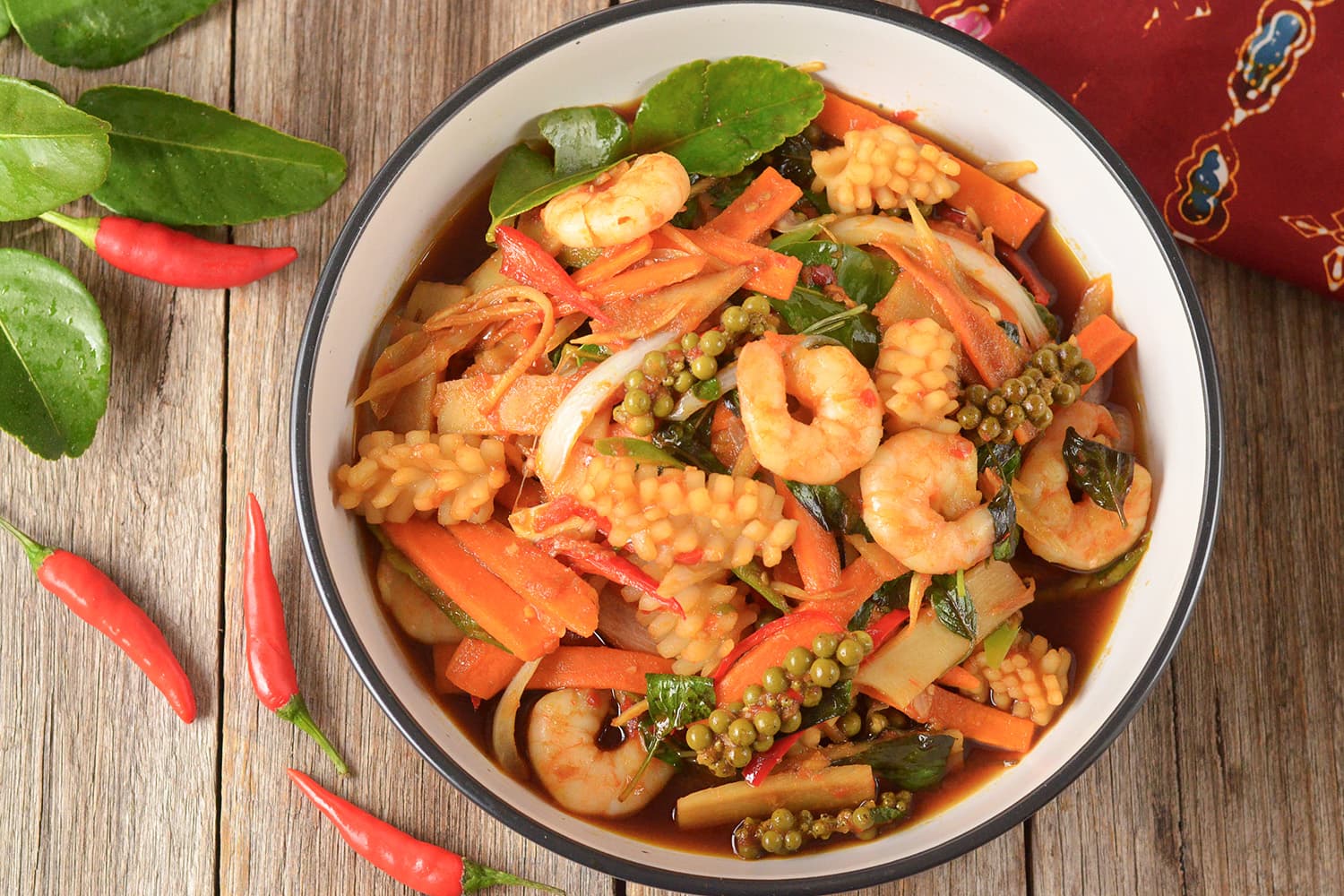 Spicy Thai Seafood Stir-fry (Pad Cha Talay) | Asian Inspirations