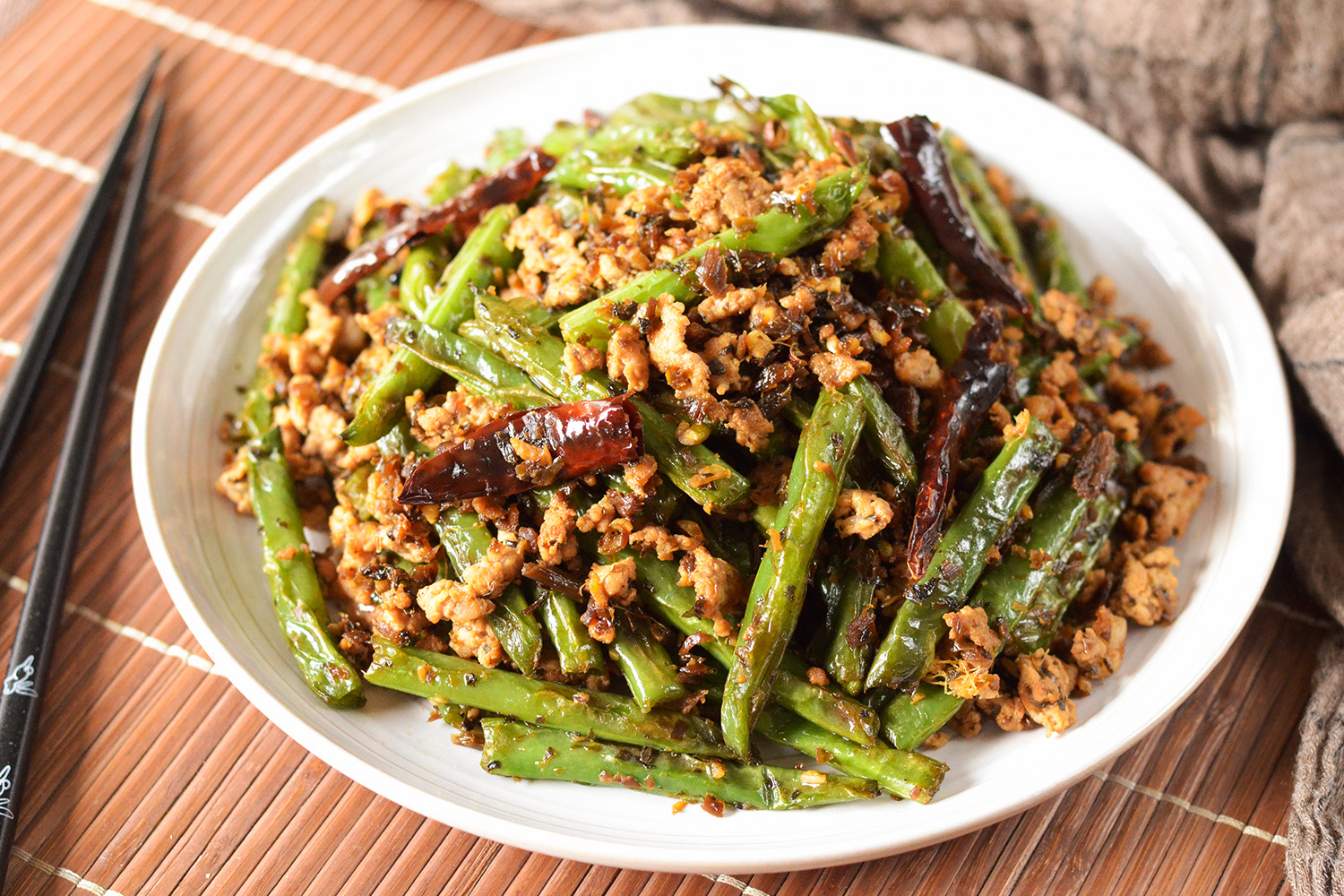 Sichuan Dry Fried Beans | Asian Inspirations