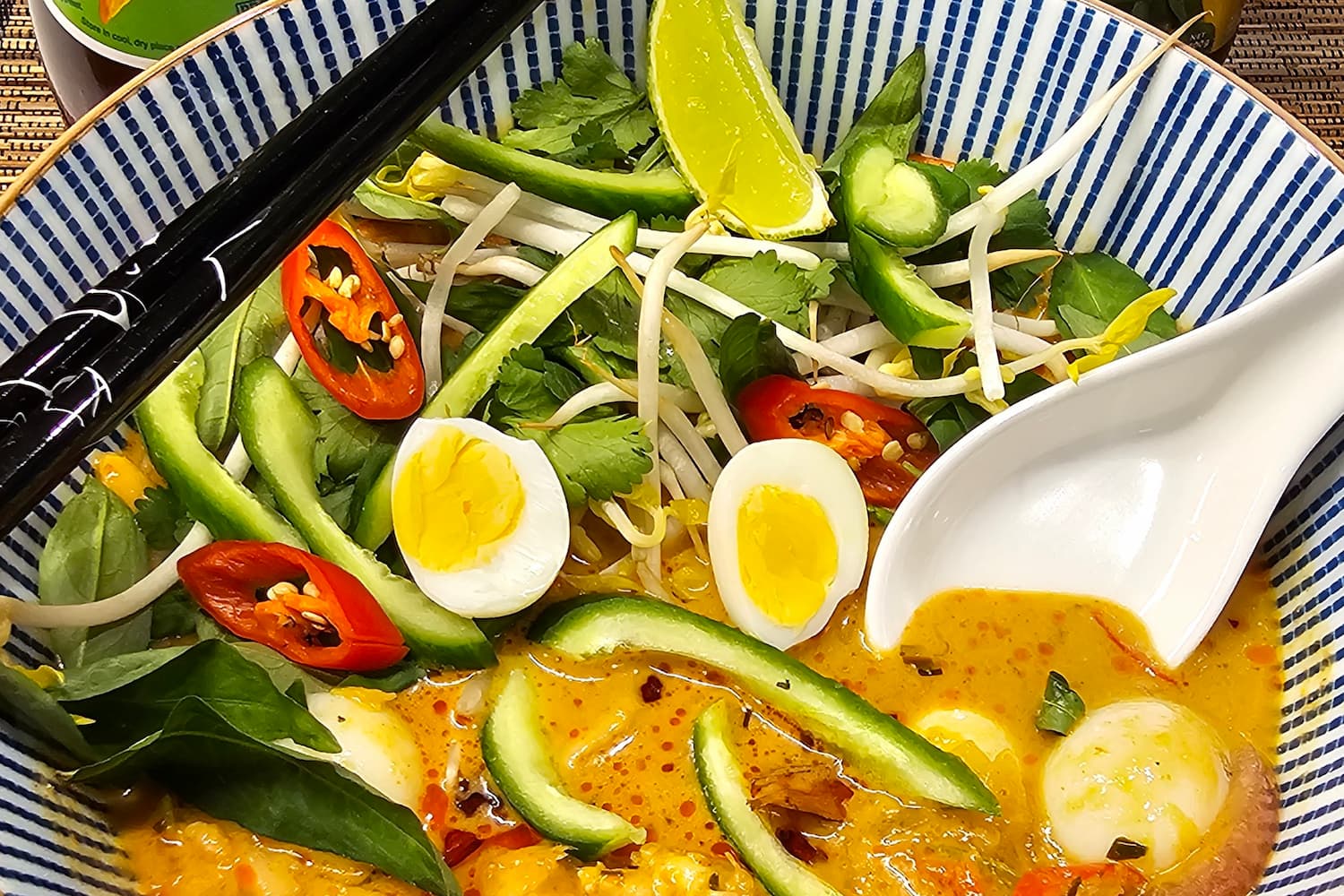Prawn Laksa with Quail Eggs | Asian Inspirations